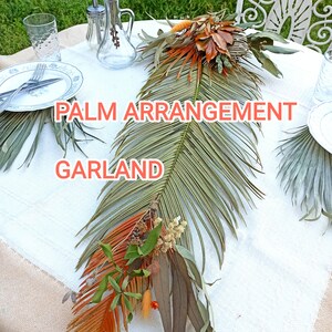 Natural Dried Palm Arrangement 22/40" Palm Arch, Palm Backdrop, Wall ...