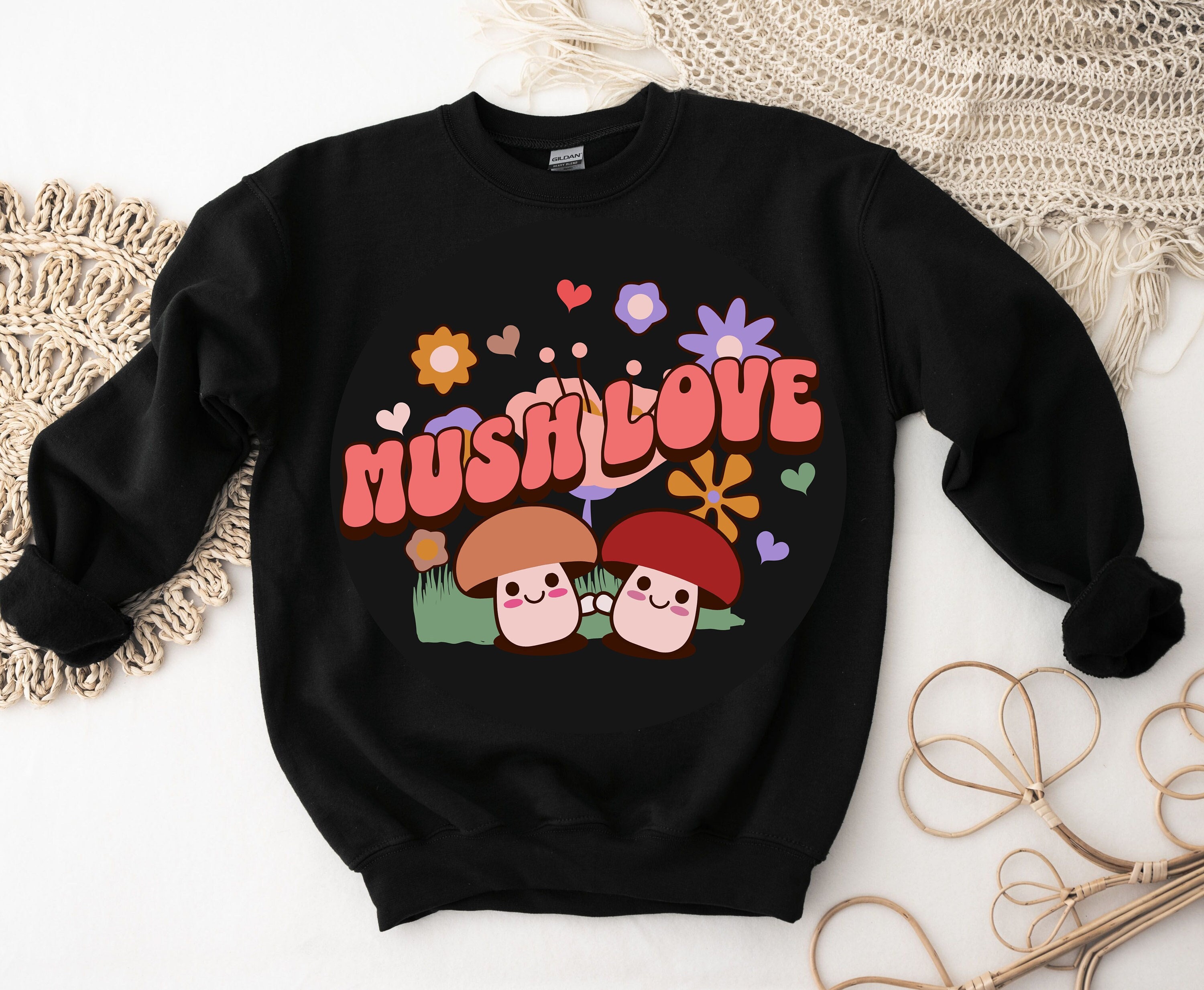 Mush Love SVG, Mushroom Digital Download, Cottagecore SVG, Nature ...