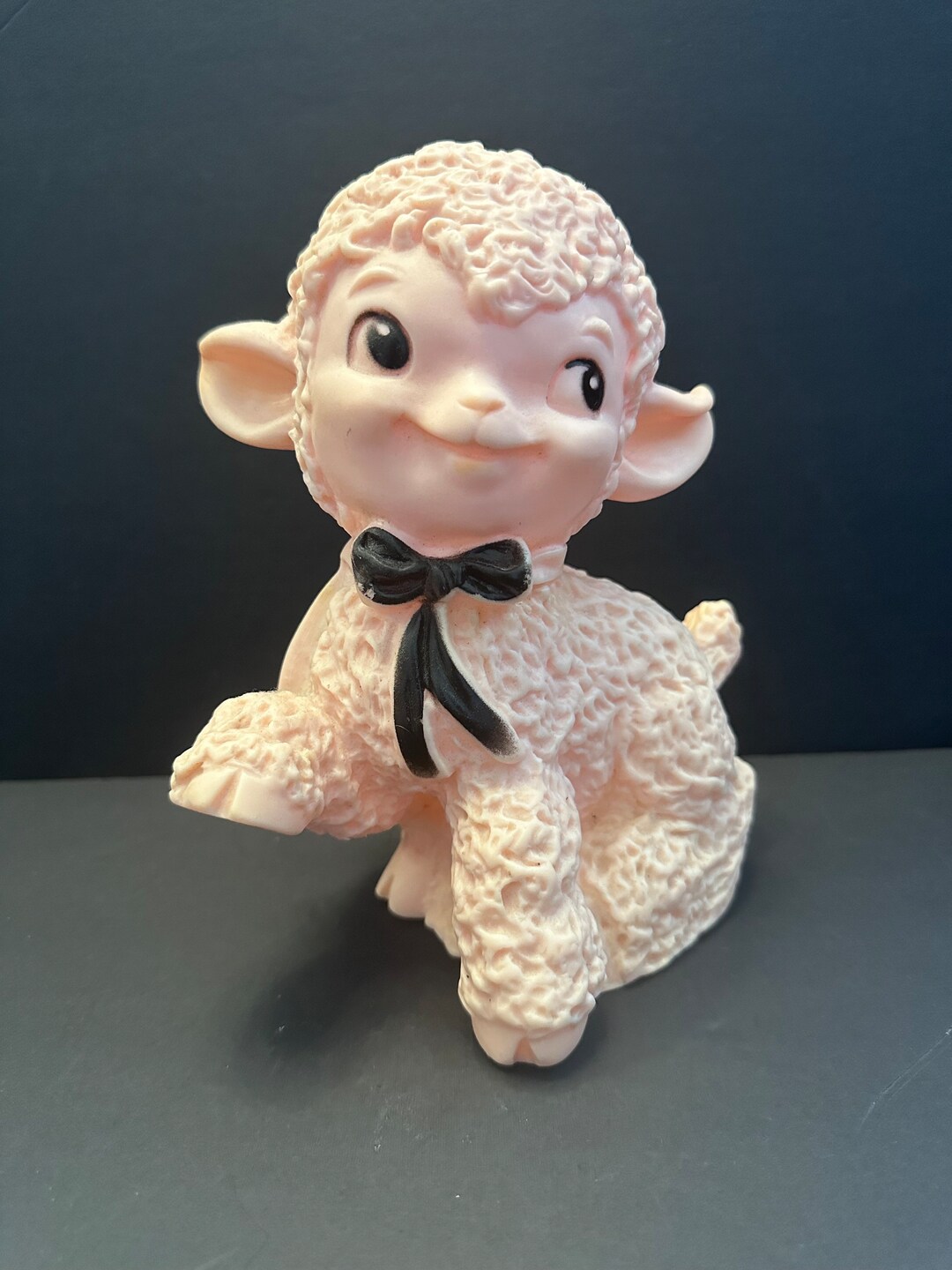 Ashland Vintage Smiling Rubber Lamb With Squeaker Toy 1940's Size 9" X ...