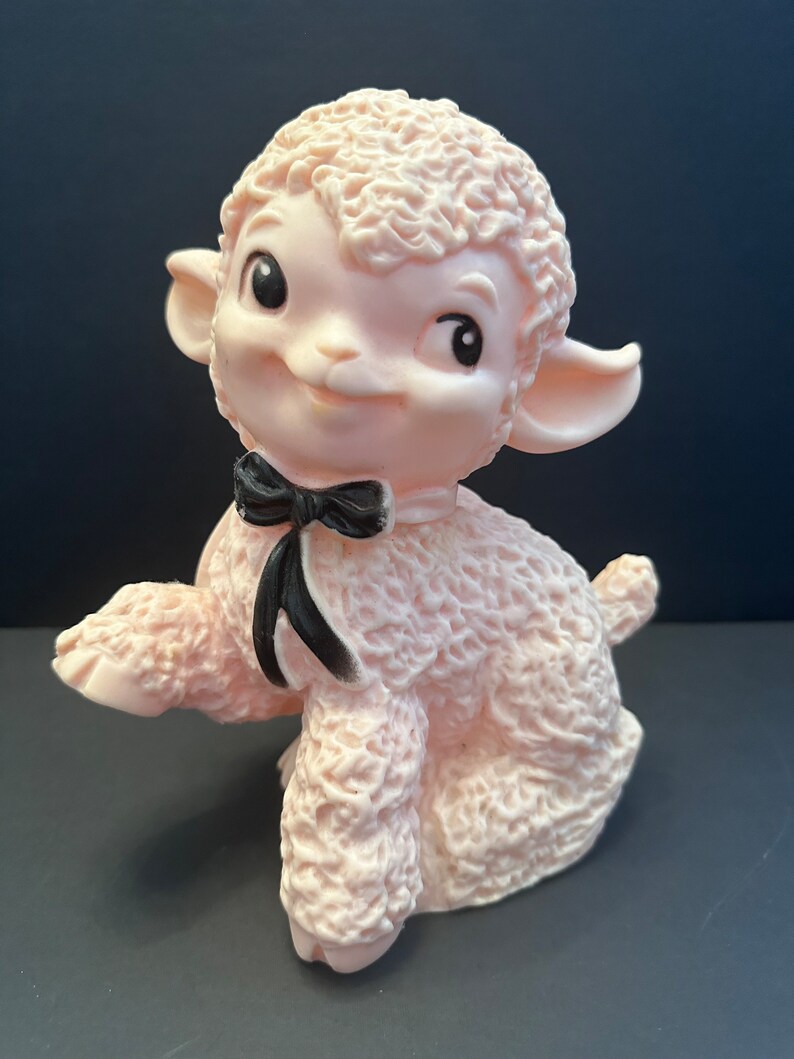 Ashland Vintage Smiling Rubber Lamb With Squeaker Toy 1940's Size 9" X ...