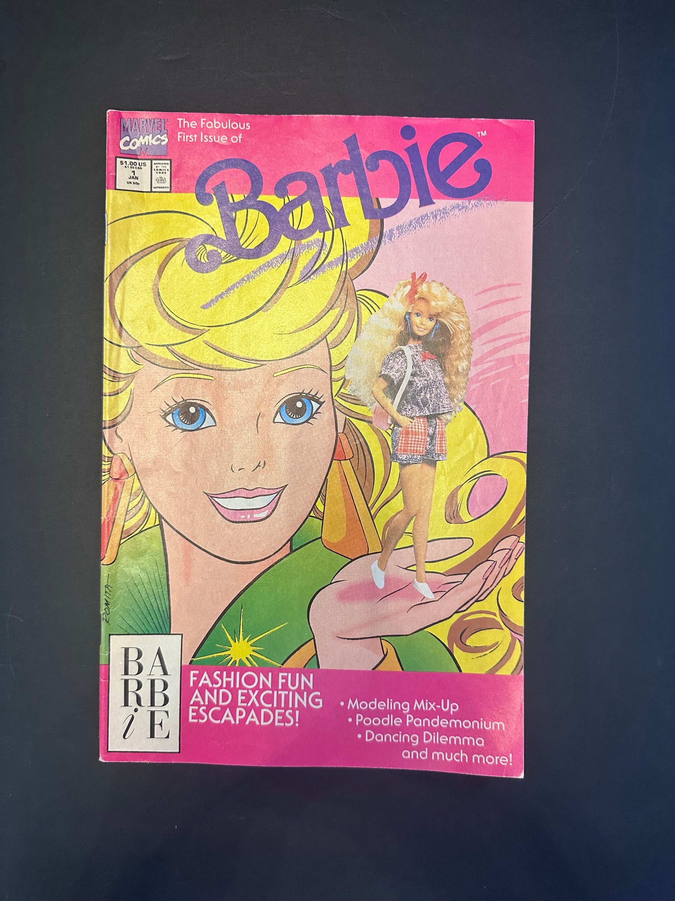 Barbie Comic Book, 1st Edition January 1990, Mattel Logo 90s Fashion ...