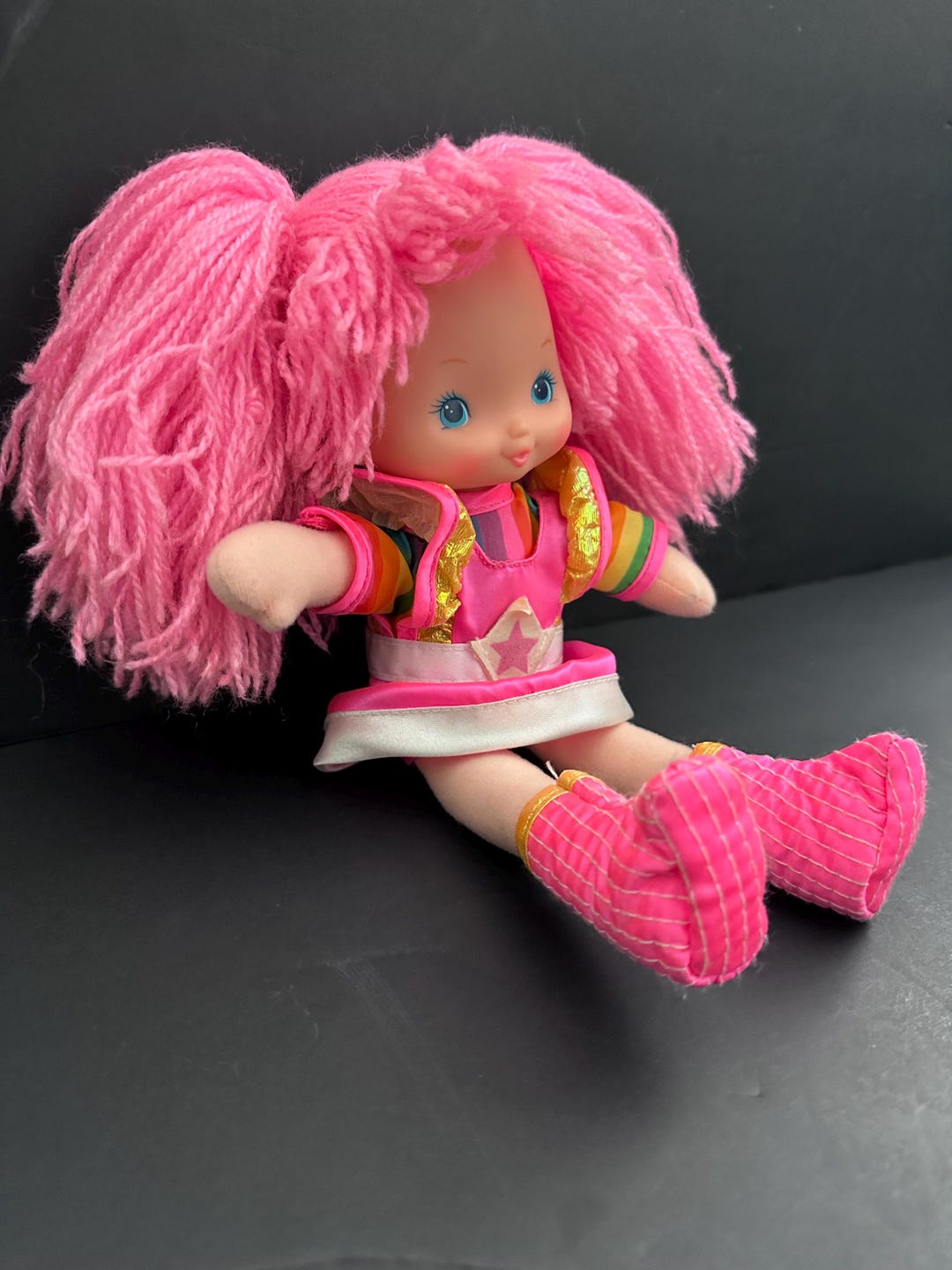 Vintage Tickled Pink Rainbow Brite Mattel 10" Color Kid Doll Hallmark ...