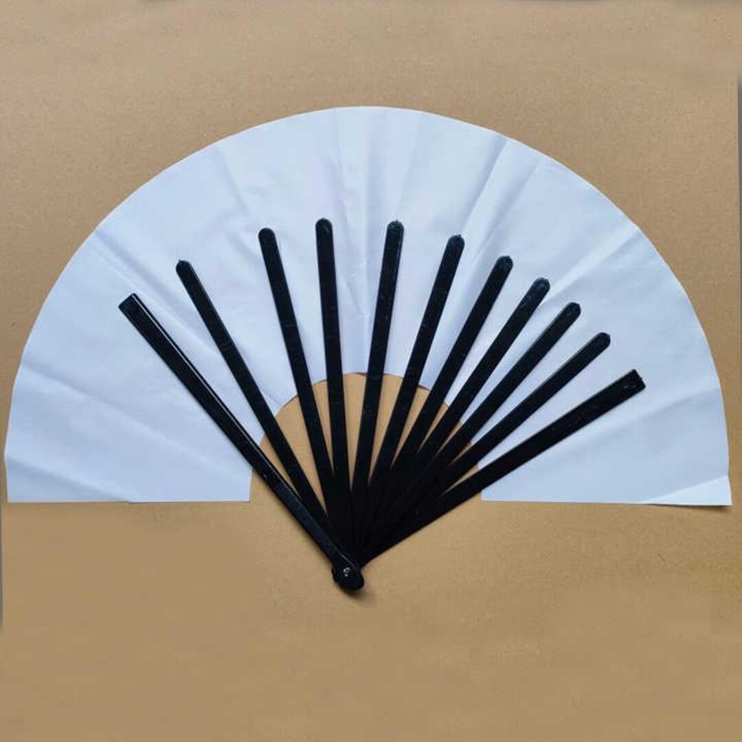 13" Clacking Fan Blank: Polyester Sublimation Folding Fan for Heat ...