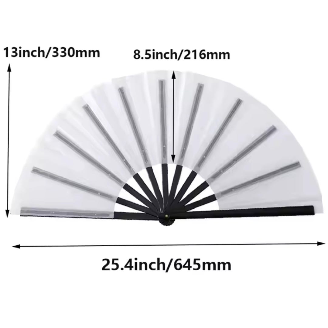 13" Clacking Fan Blank: Polyester Sublimation Folding Fan for Heat ...