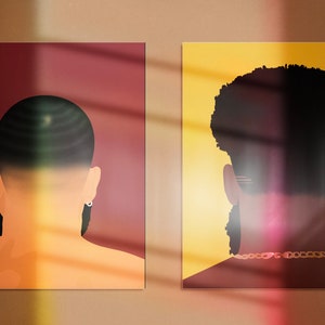 Fade: Black Men Hair Wall Art 8x10in. - Etsy