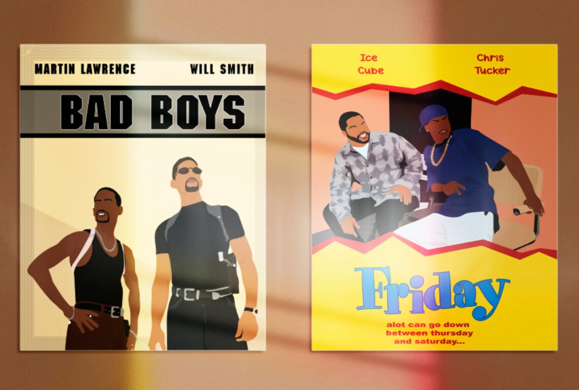 Friday 90s Black Movie Wall Art 8x10in. | Etsy