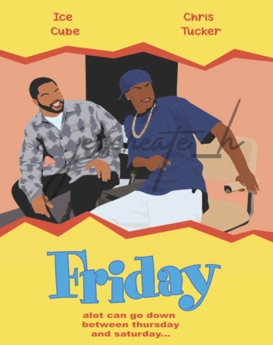 Friday 90s Black Movie Wall Art 8x10in. - Etsy