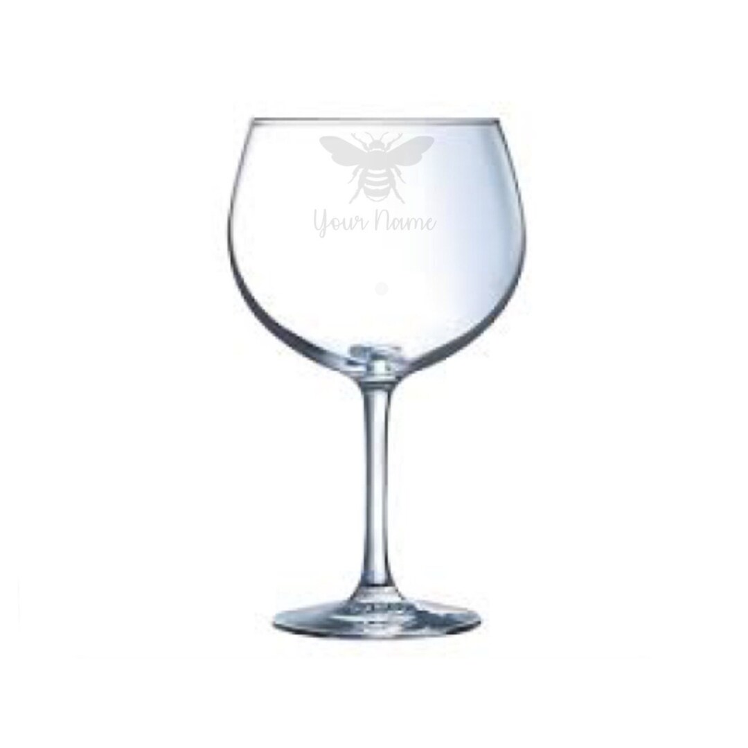 Personalised Bee Engraved Gin Glass, Bee Gift, Bee Glass, Beekeeper ...
