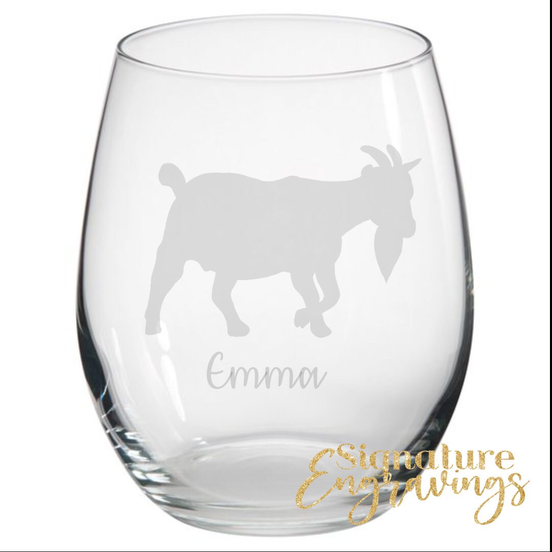 Personalised Goat Engraved Gin Glass Goat Gift Goat Glass | Etsy