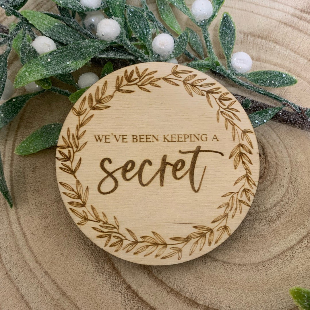 We've Been Keeping a Secret Pregnancy Announcement Sign Secret Baby ...