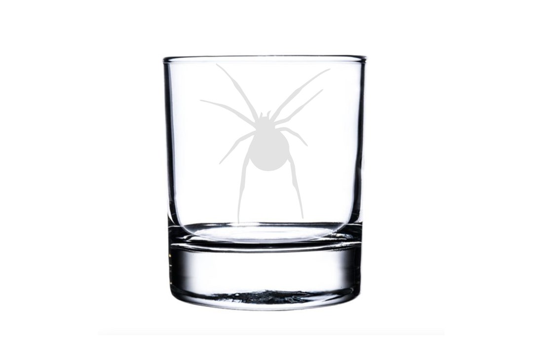 Personalised Spider Engraved Whisky Glass, Spider Gift, Spider Glass ...