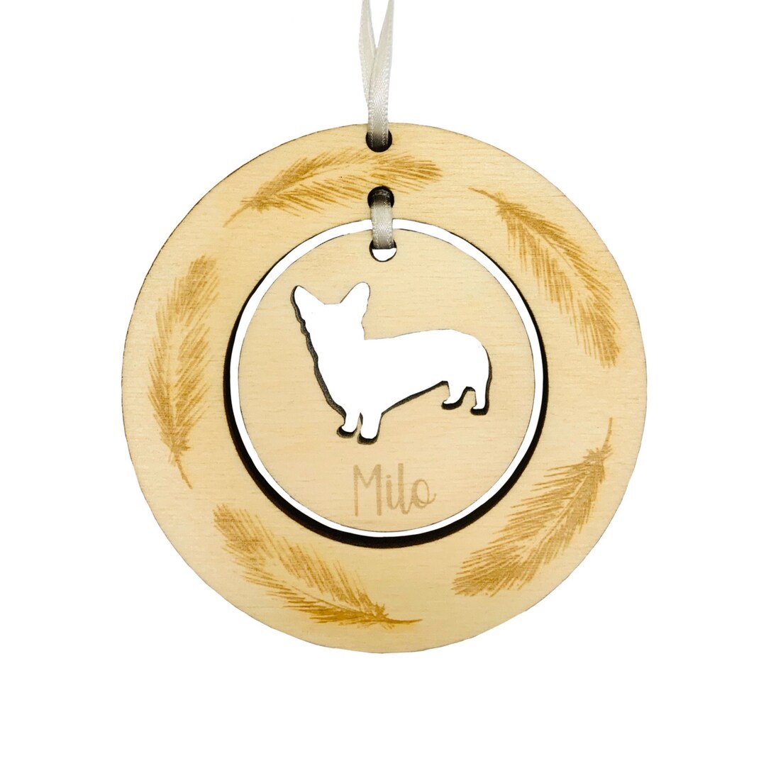 Personalised Corgi Wood Hanging Decoration Dog Tree Ornament Xmas Gift ...