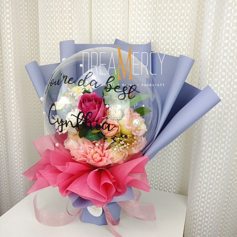 Flower Balloon Bouquet LED Lights Flower Bouquet Premium - Etsy