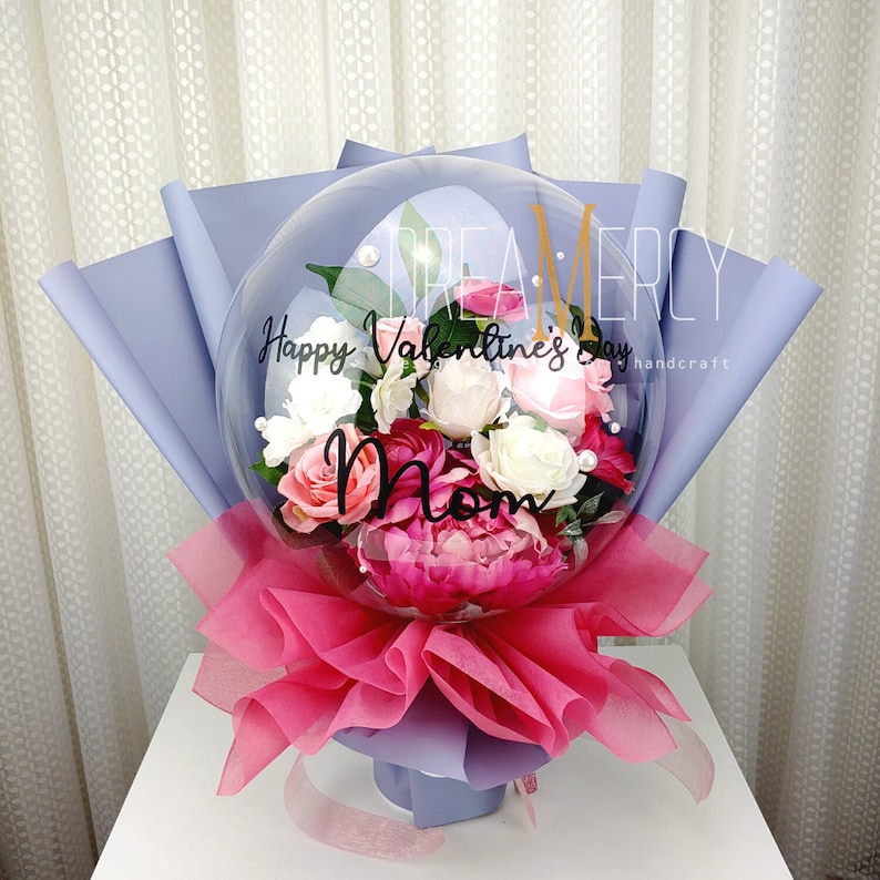 Flower Balloon Bouquet LED Lights Flower Bouquet Premium - Etsy