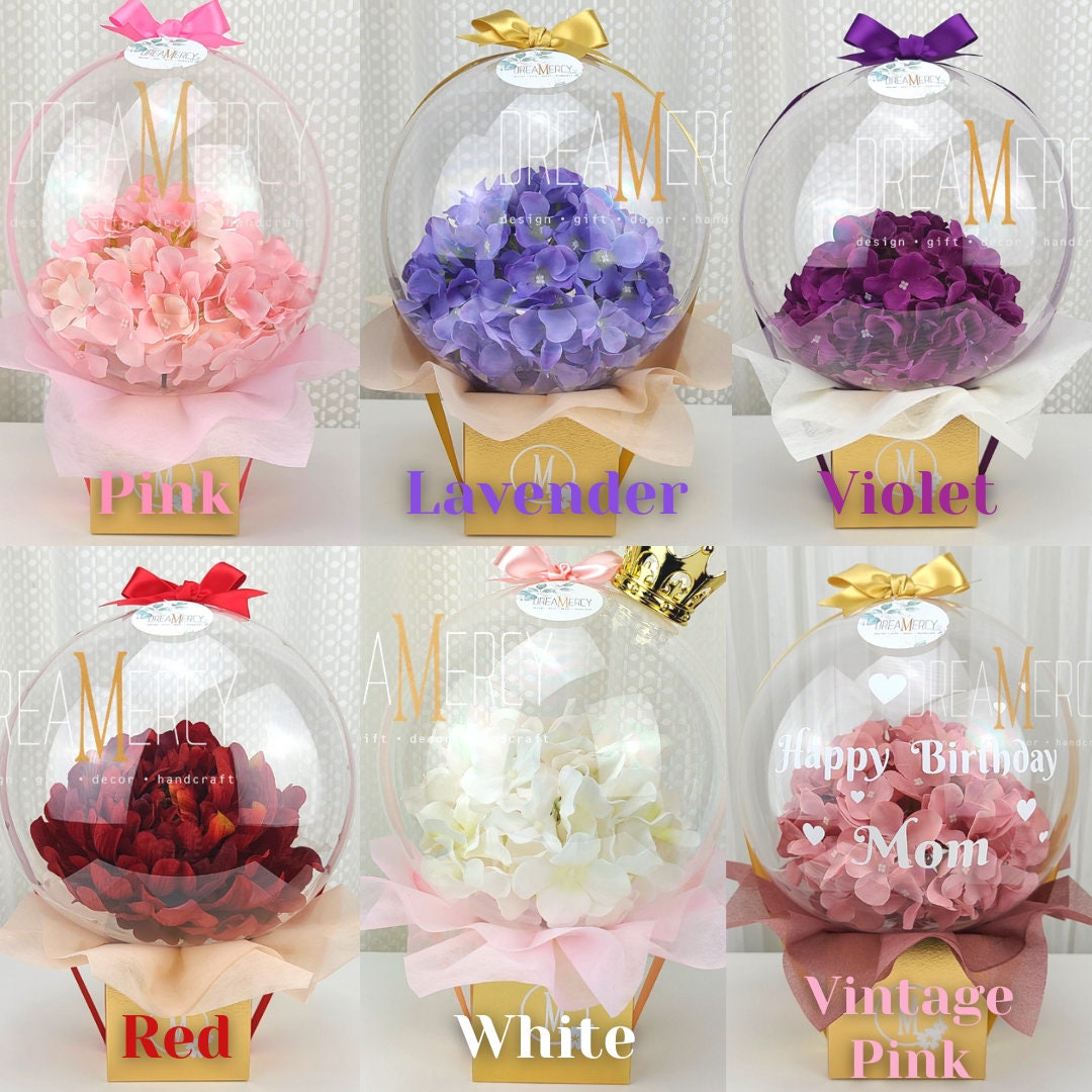 Mini Flower Balloon, Flower in Balloon, Custom Gift, Bobo Balloon ...