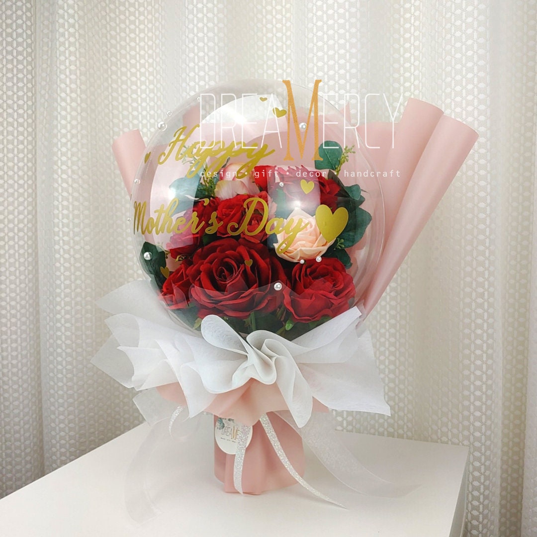 Flower Balloon Flower Bouquet Surprise Gift Unique Gift - Etsy