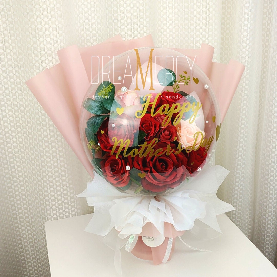 Flower Balloon Flower Bouquet Surprise Gift Unique Gift - Etsy