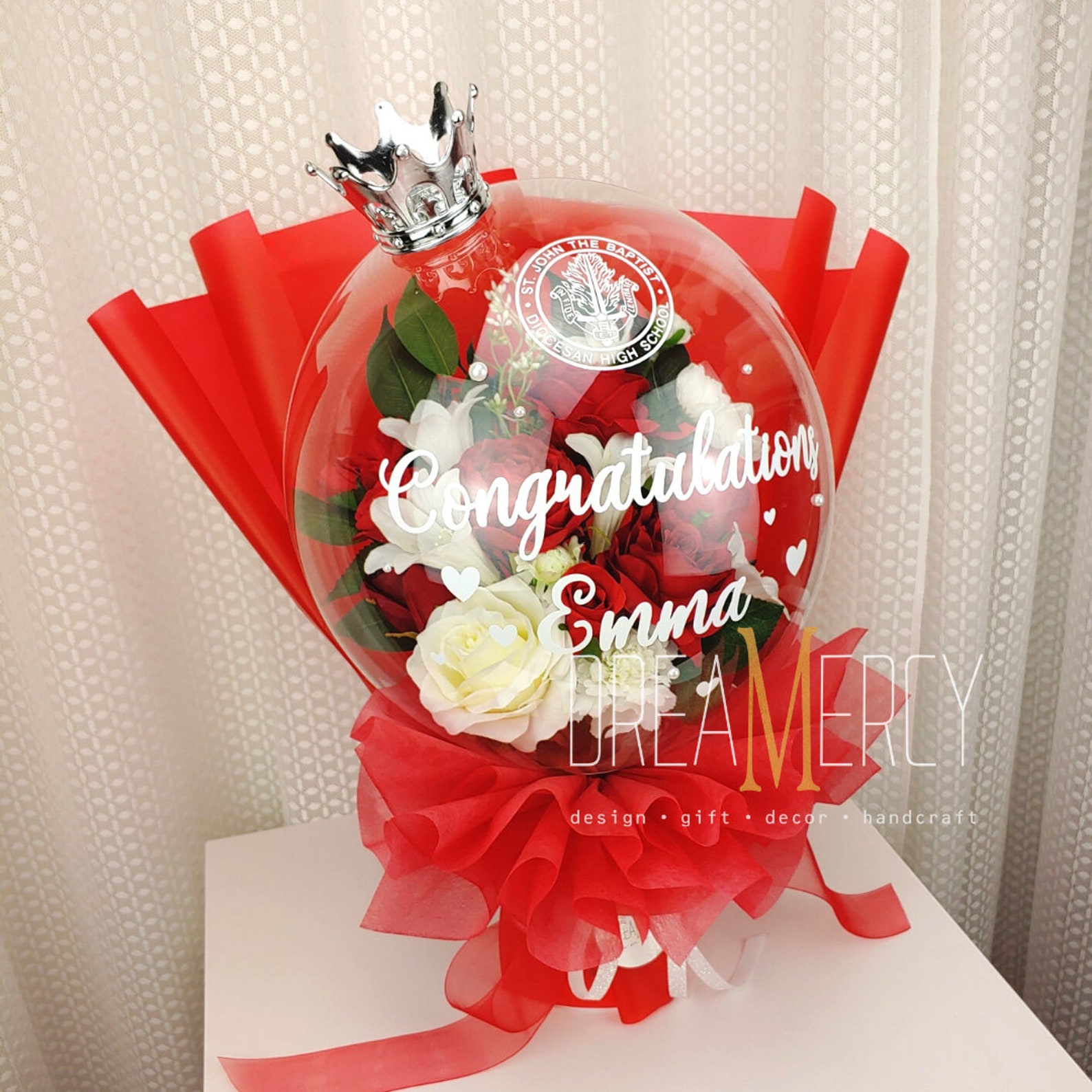 Flower Balloon Bouquet, Flower Bouquet, Balloon Bouquet, Red Rose ...