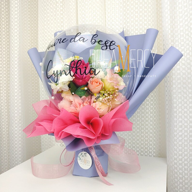 Flower Balloon Bouquet LED Lights Flower Bouquet Premium - Etsy