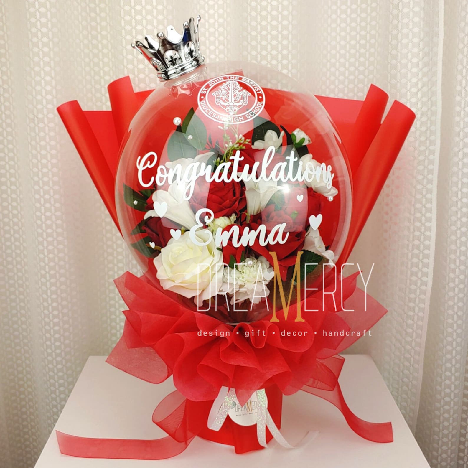 Flower Balloon Bouquet, Flower Bouquet, Balloon Bouquet, Red Rose ...