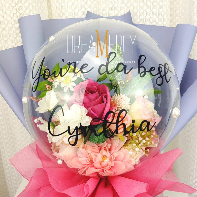 Flower Balloon Bouquet LED Lights Flower Bouquet Premium - Etsy