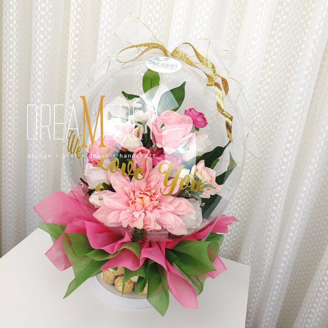 Candy Bouquet Flower Bouquet Flower Balloon Truffles | Etsy