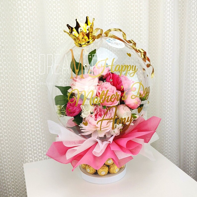 Candy Bouquet Flower Bouquet Flower Balloon Unique Gift - Etsy