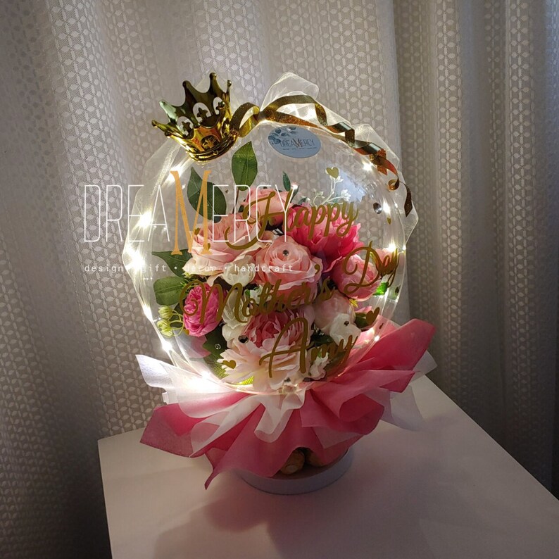 Candy Bouquet Flower Bouquet Flower Balloon Unique Gift - Etsy