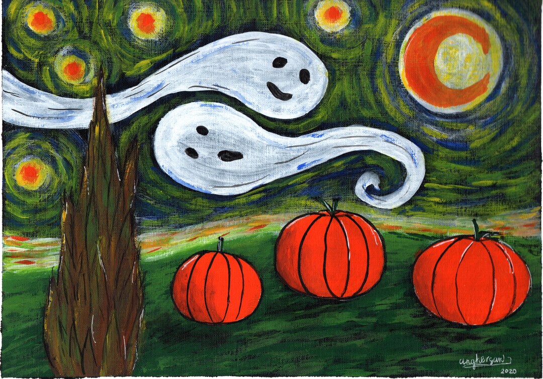 Van Gogh-style Ghosts. Digital File Ready to Download and - Etsy