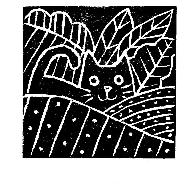 Black Cat Linoleum - Etsy UK