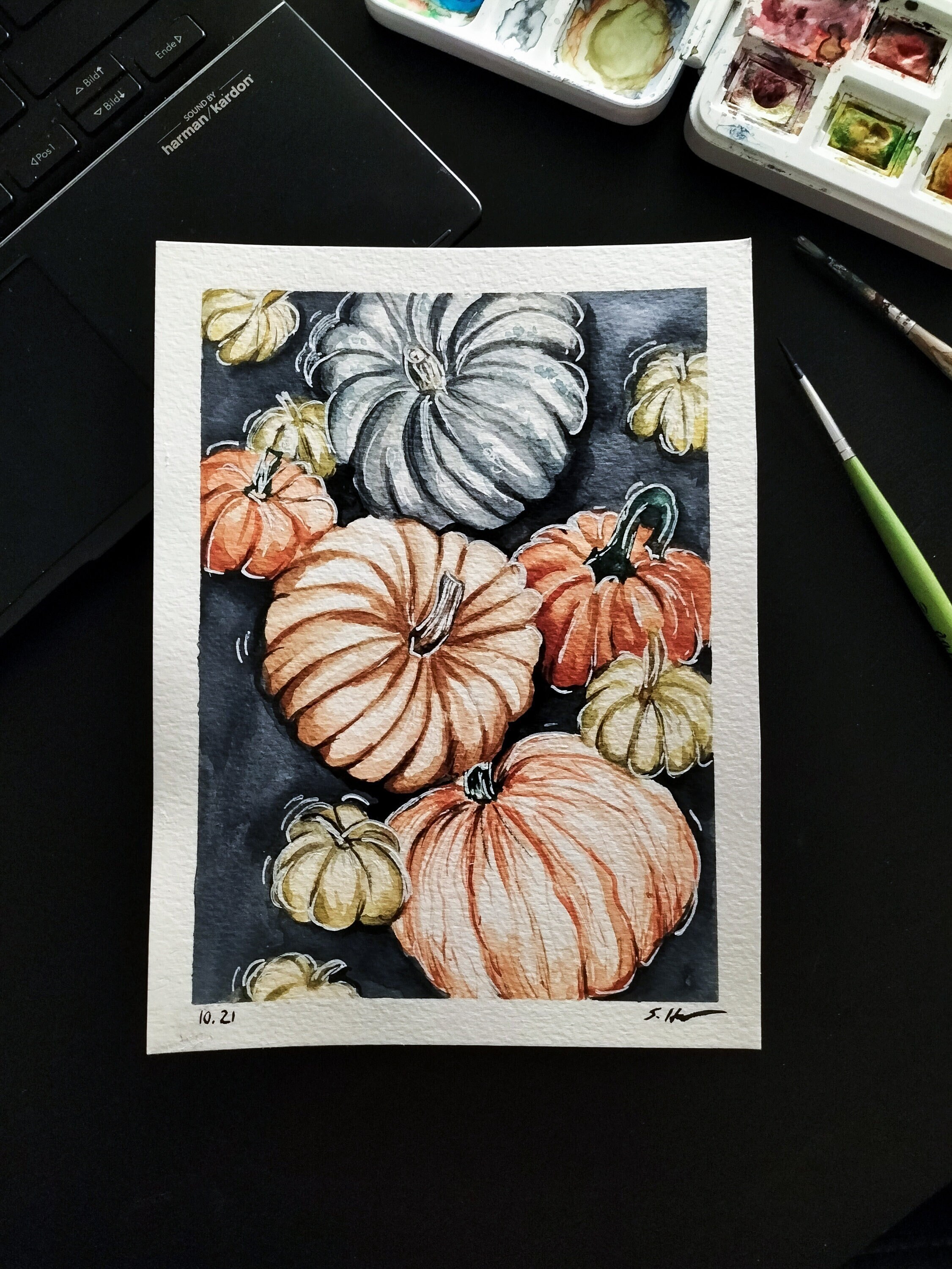 Pumpkin Keyboard Art