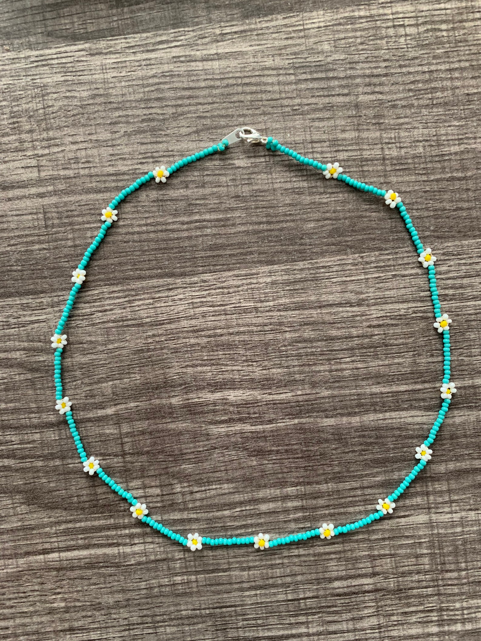 Daisy Flower Seed Bead Necklace Colorful Dainty Jewelry Choker - Etsy