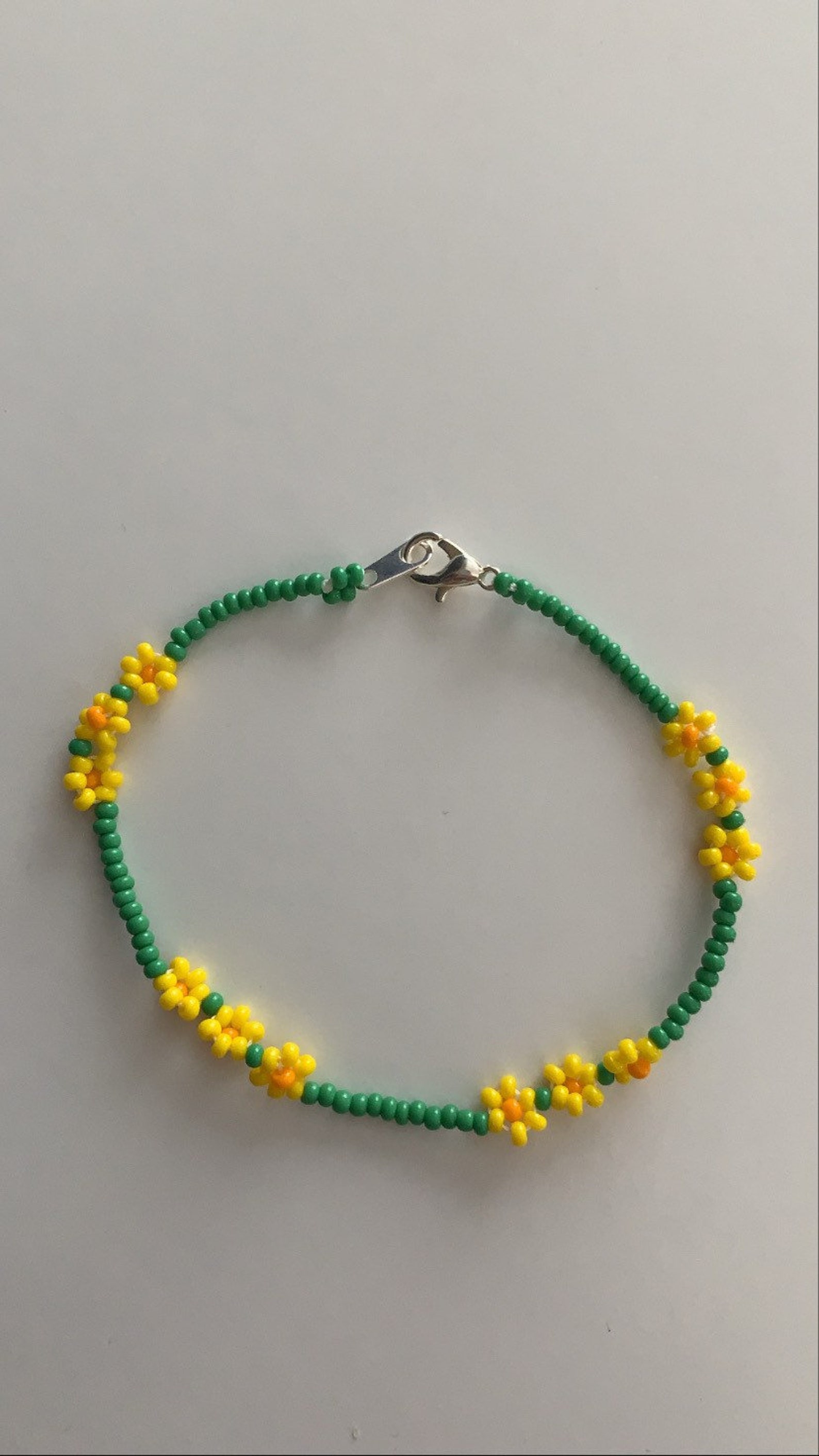 Daisy Flower Seed Bead Bracelet Colorful Dainty Jewelry Anklet | Etsy