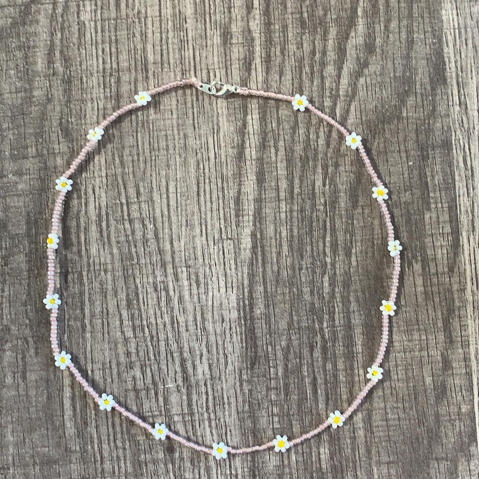 Daisy Flower Seed Bead Necklace Colorful Dainty Jewelry Choker - Etsy
