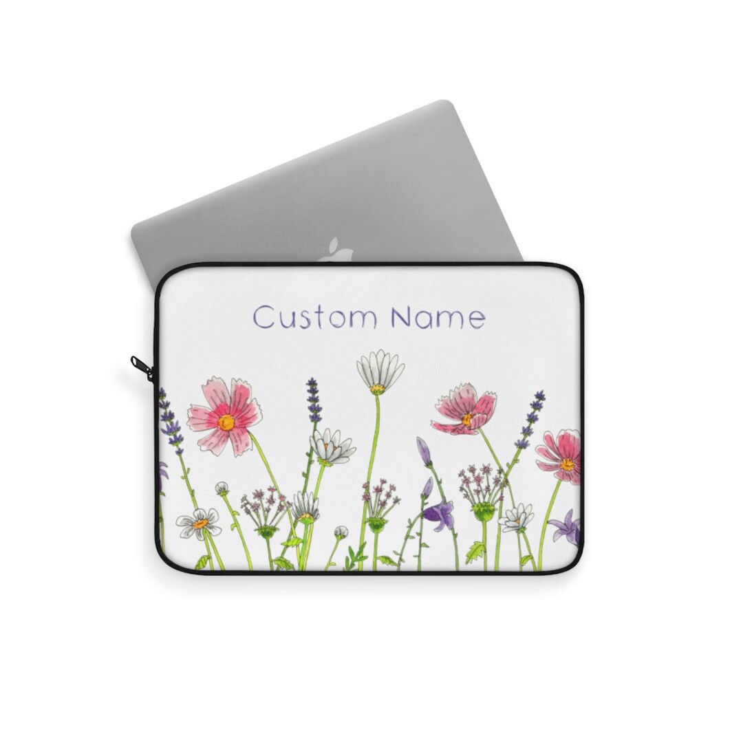 Whimsical Wildflowers Laptop Case, Laptop Sleeve, Laptop Case ...