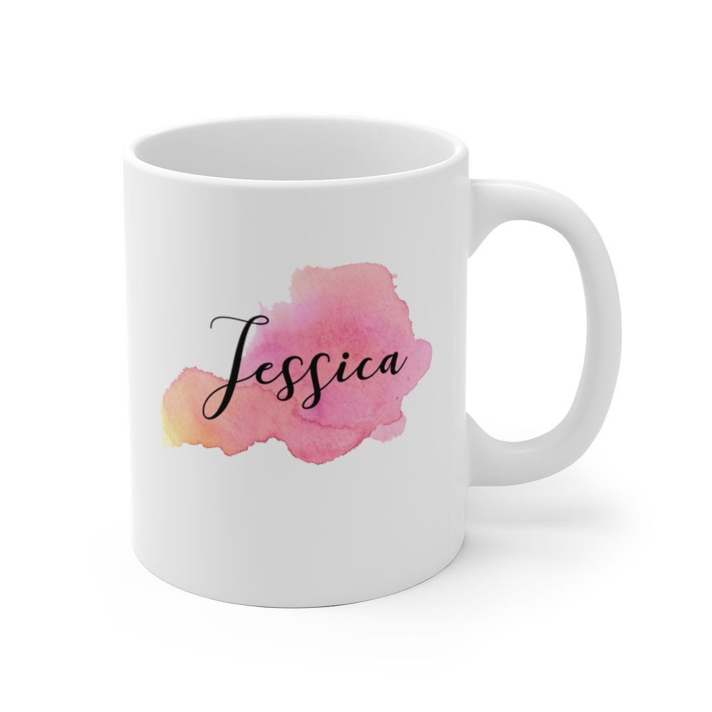 Personalized Pink Ink Blot Mug Personalized Mug Custom Name - Etsy