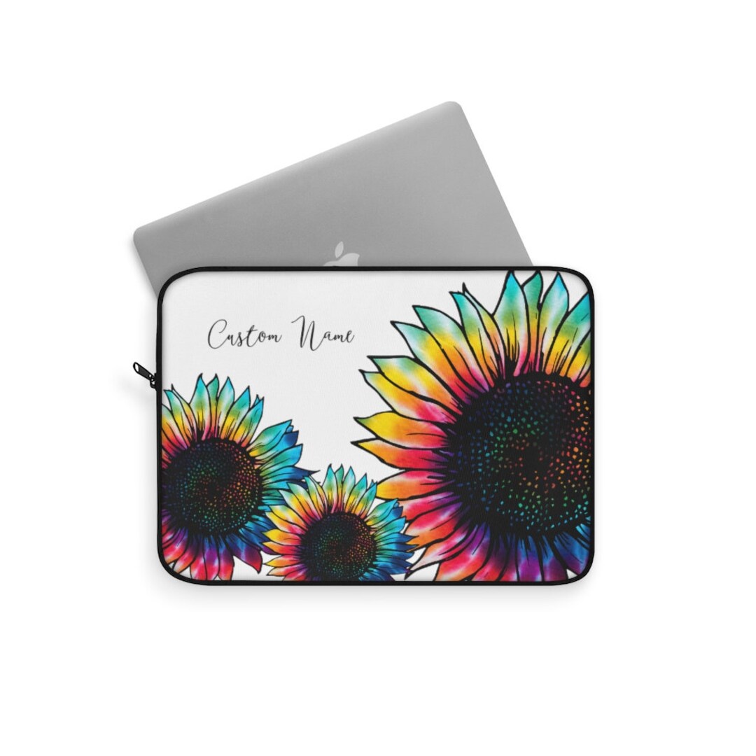 Floral Laptop Case, Personalized Laptop Case, Rainbow, Sunflower ...