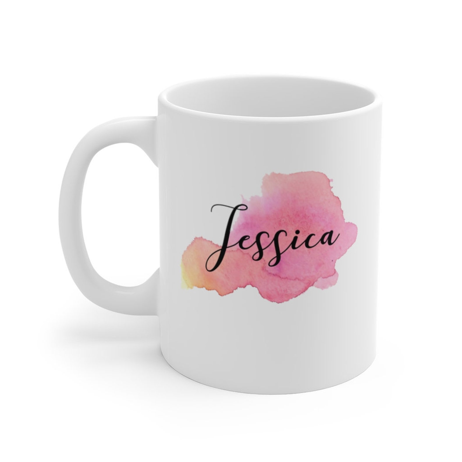 Personalized Pink Ink Blot Mug Personalized Mug Custom Name - Etsy