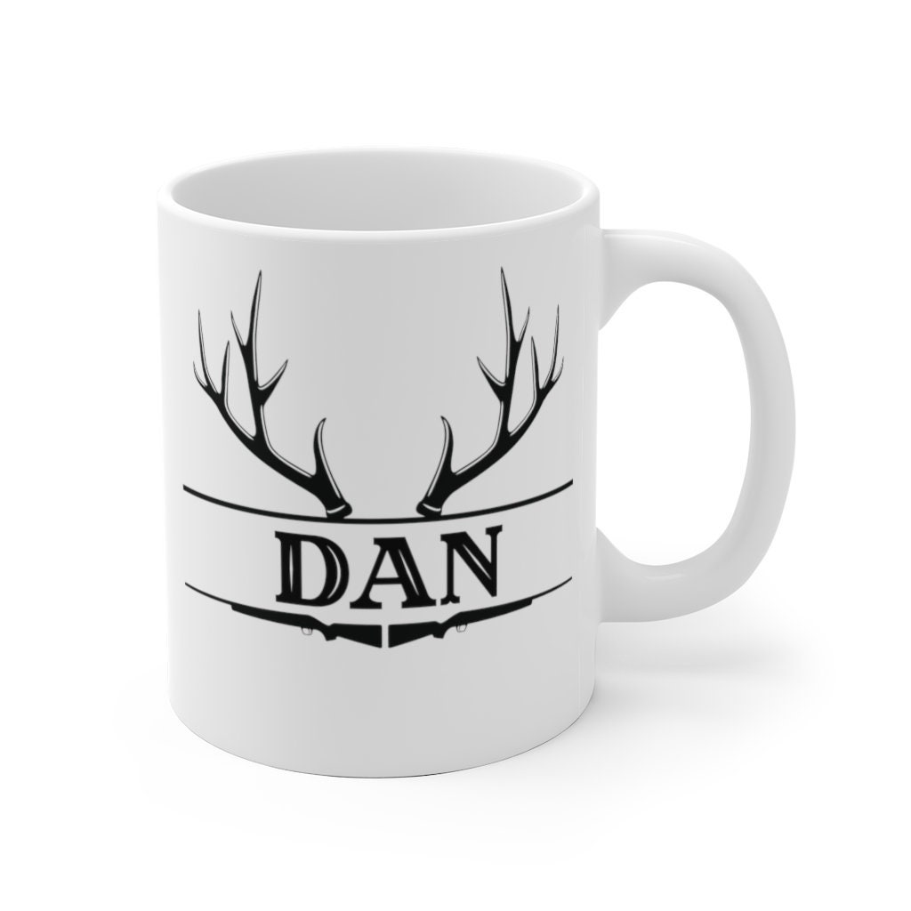 Personalized Antler Mug Hunting Coffee Mug Antler Mug | Etsy