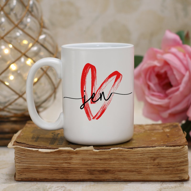 Red Heart Mug - Etsy