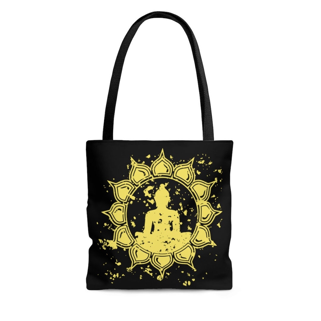 Sunflower Buddha Tote Bag Sunflower Buddha Canvas Tote - Etsy