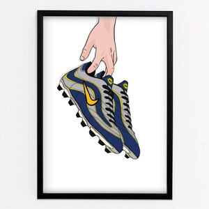 Mercurial Vapor R9 World Cup '98 Boots Art Print Digital Illustration ...