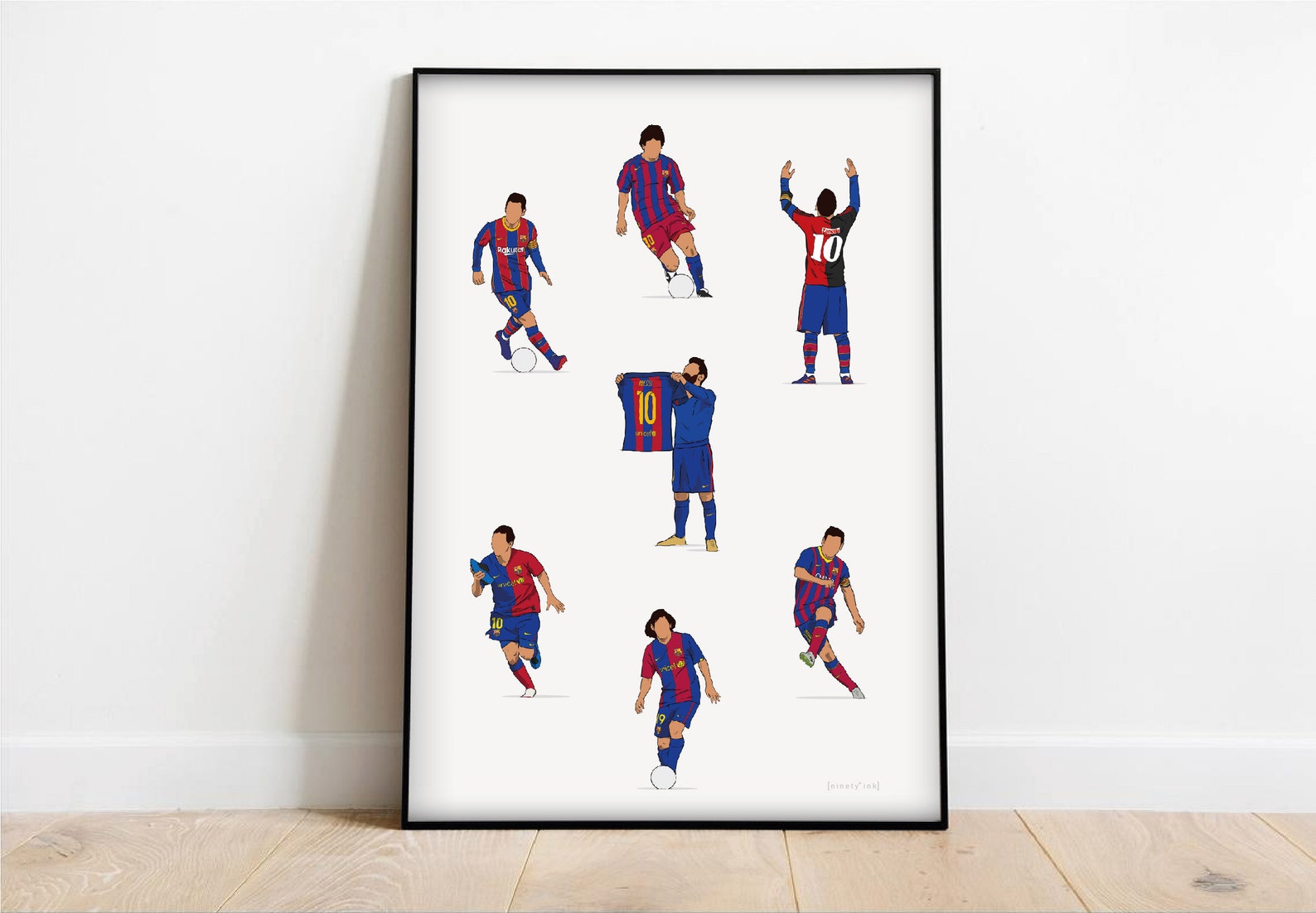 Lionel Messi illustrative print of the GOAT throughout his | Etsy