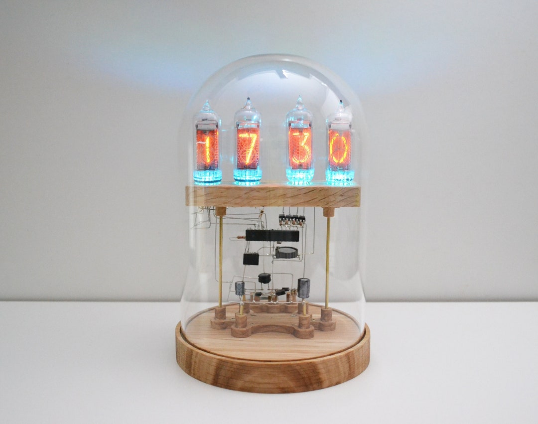 Nixie Clock With IN-14 Steampunk RGB Backlight Nixie Beautiful - Etsy