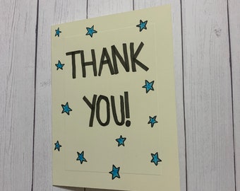 Thank You Card Fun Thank You Card Cute Thank You Card - Etsy