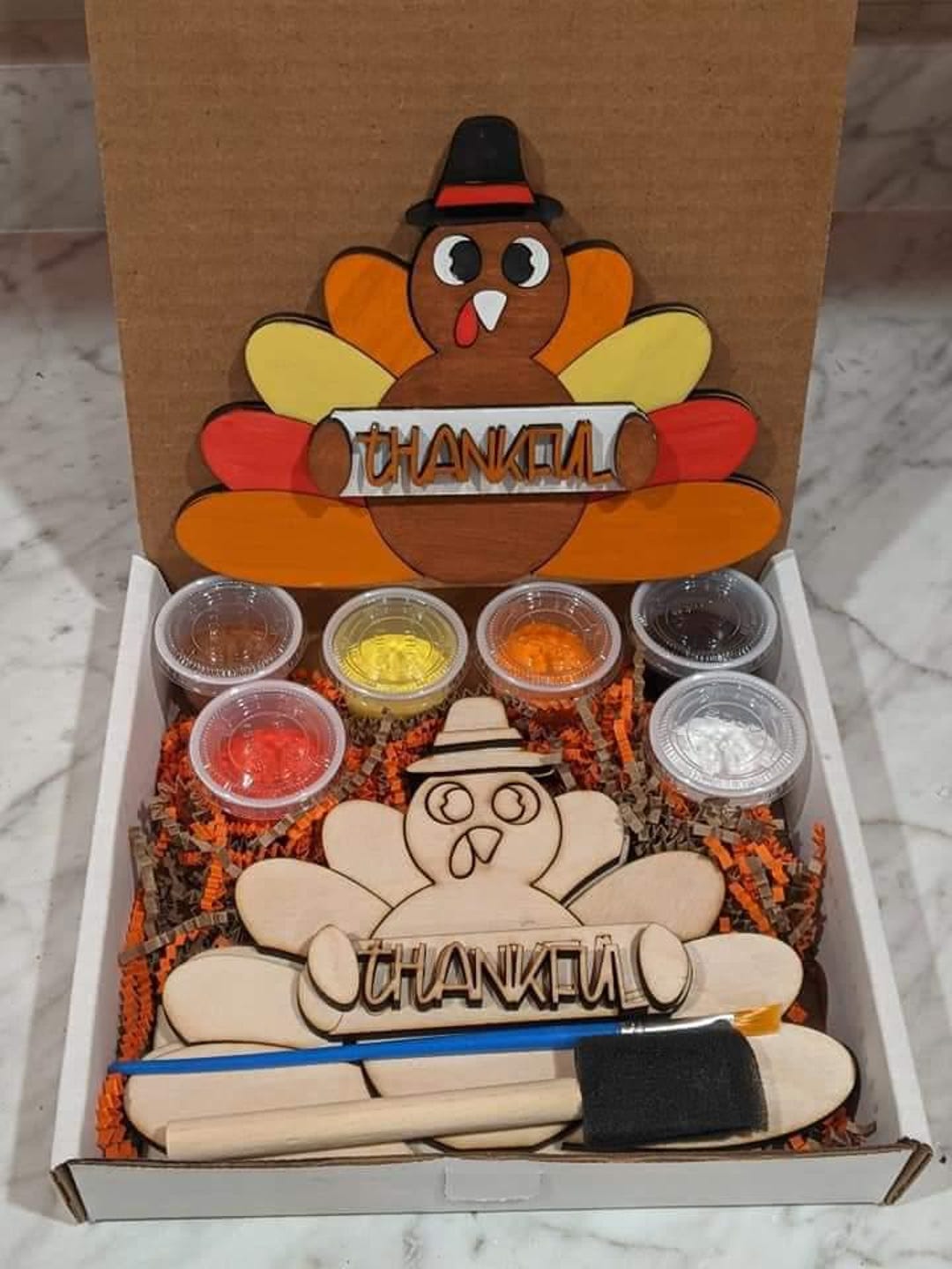 Wood Paint Kit, Turkey, Craft Paint Kit, Thanksgiving - Etsy