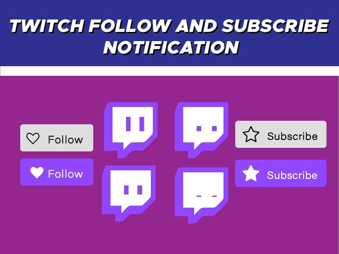 Twitch Follow and Subscribe Notification - Etsy