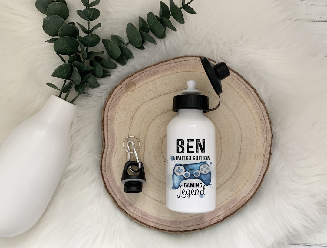Gamer Water Bottle Gaming Bottle Personalised Gaming Drinks - Etsy