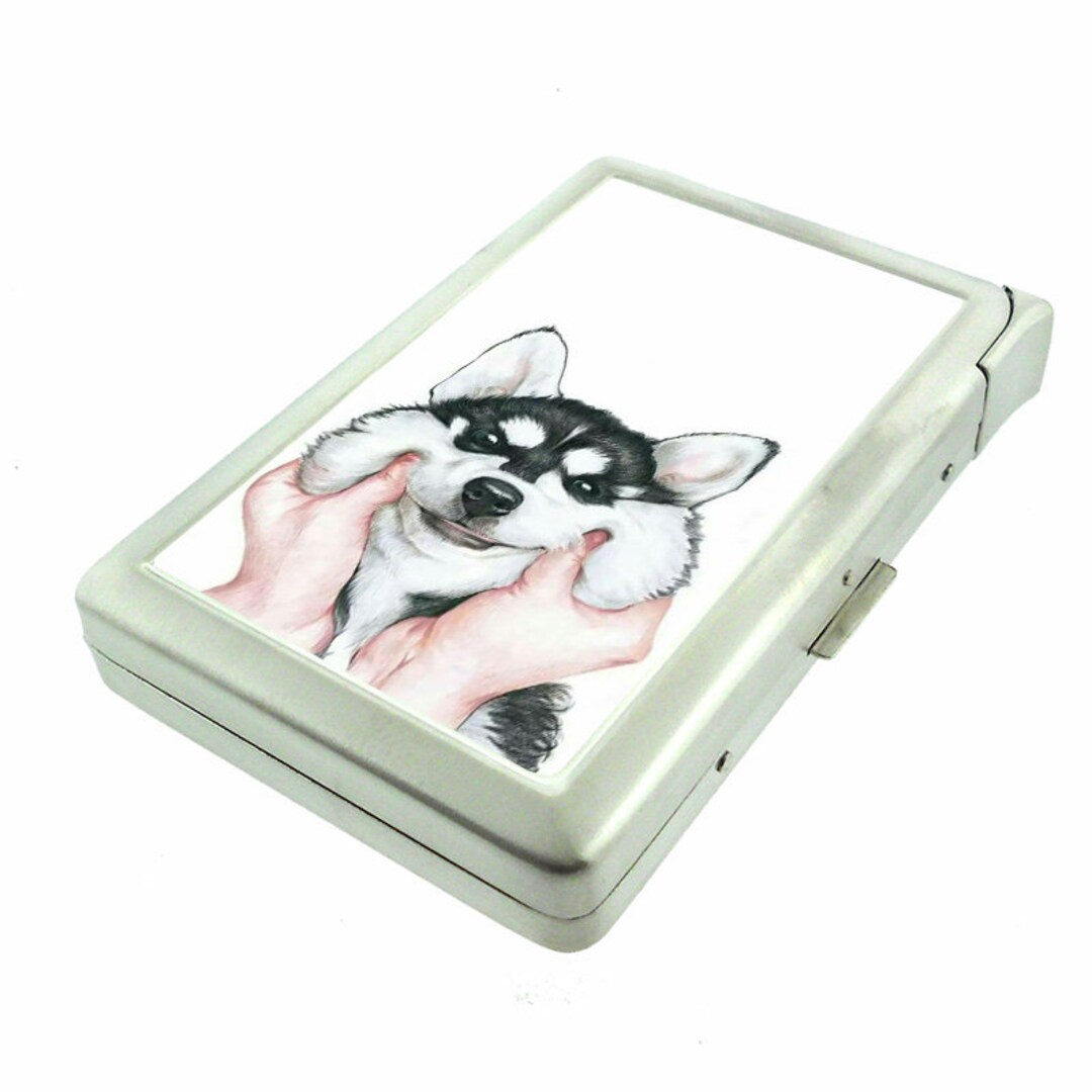 Husky Em1 Hip Silver Cigarette Case With Built in Lighter Id Holder ...