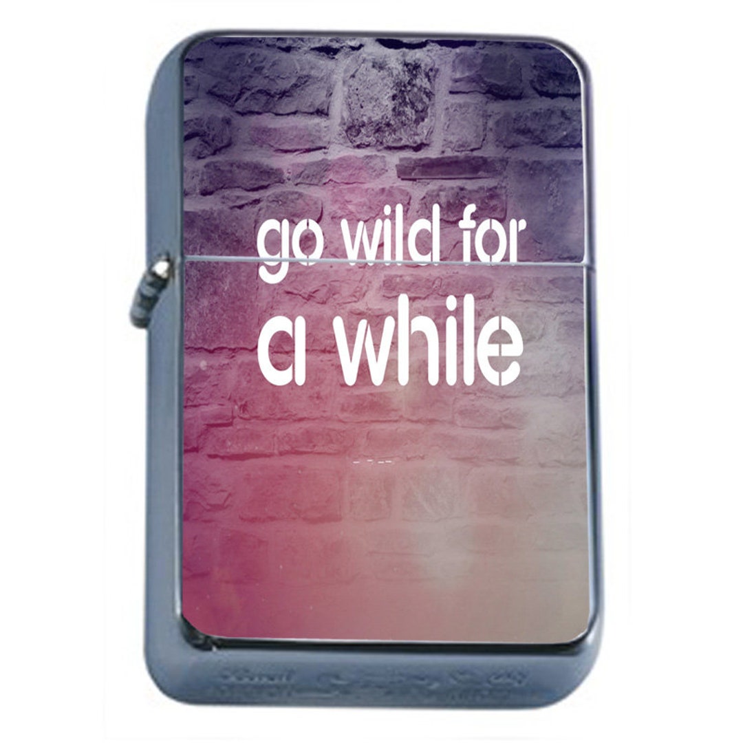 Go Wild Em1 Flip Top Oil Lighter Smoking Cigarette Silver Case Included ...
